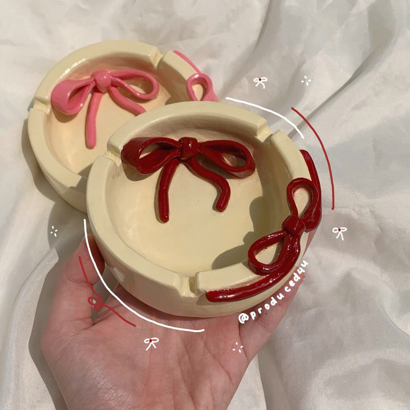 Jual COQUETTE Ashtray // Asbak Coquette , asbak clay, asbak aesthetic ...