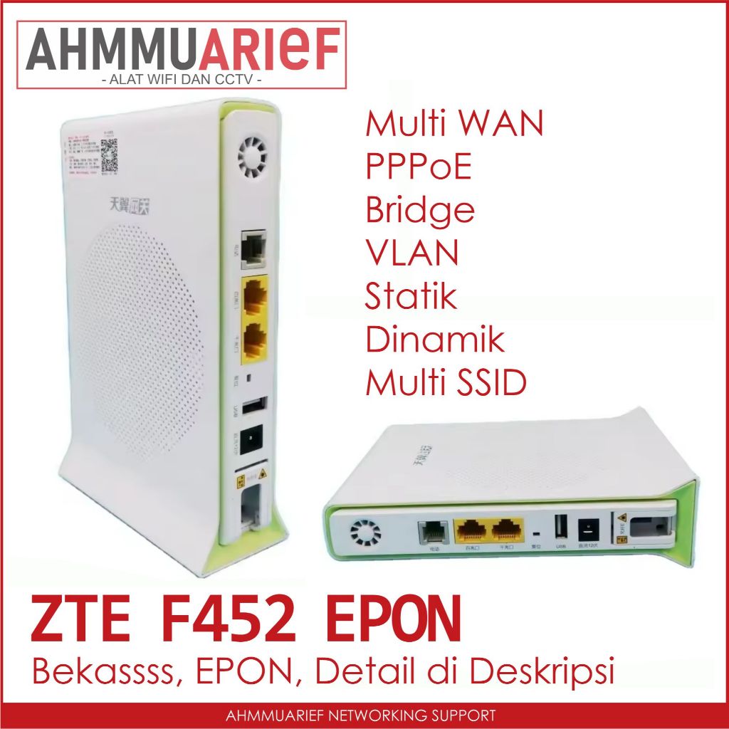 Jual ONT EPON ONU ZTE ZXHN F452 ACCESS POINT WIRELESS WIFI | Shopee ...