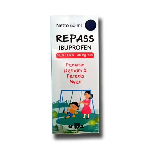 Jual REPASS SIRUP PENURUN DEMAM DAN PEREDA NYERI 60 ML (IBU PROFEN ...