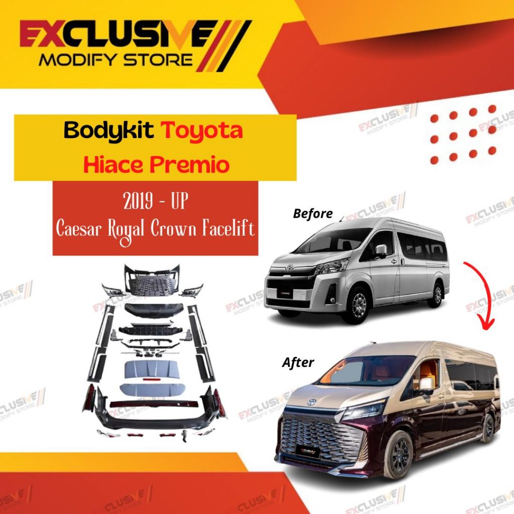 Jual TOYOTA HIACE PREMIO (2019-UP) MINIBUS BODYKIT SET UPGRADE LUXURY ...