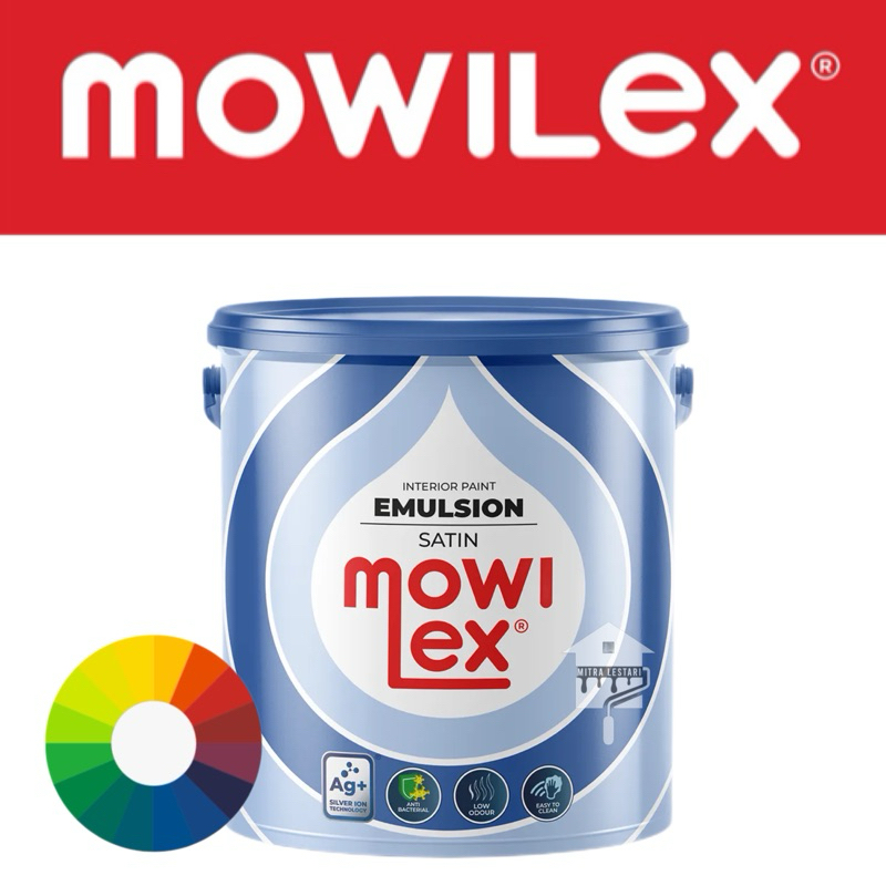 Jual CAT TEMBOK MOWILEX EMULSION SATIN 2.5L | WARNA LENGKAP BISA ...