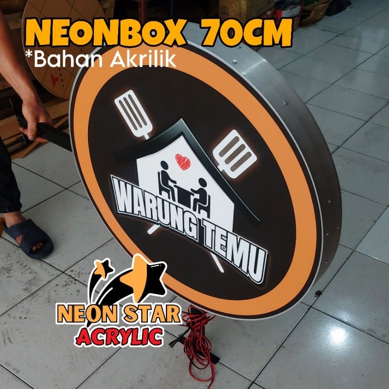 Jual Neonbox 70cm / Neon Box Akrilik Custom / Neonbox Bulat | Shopee ...