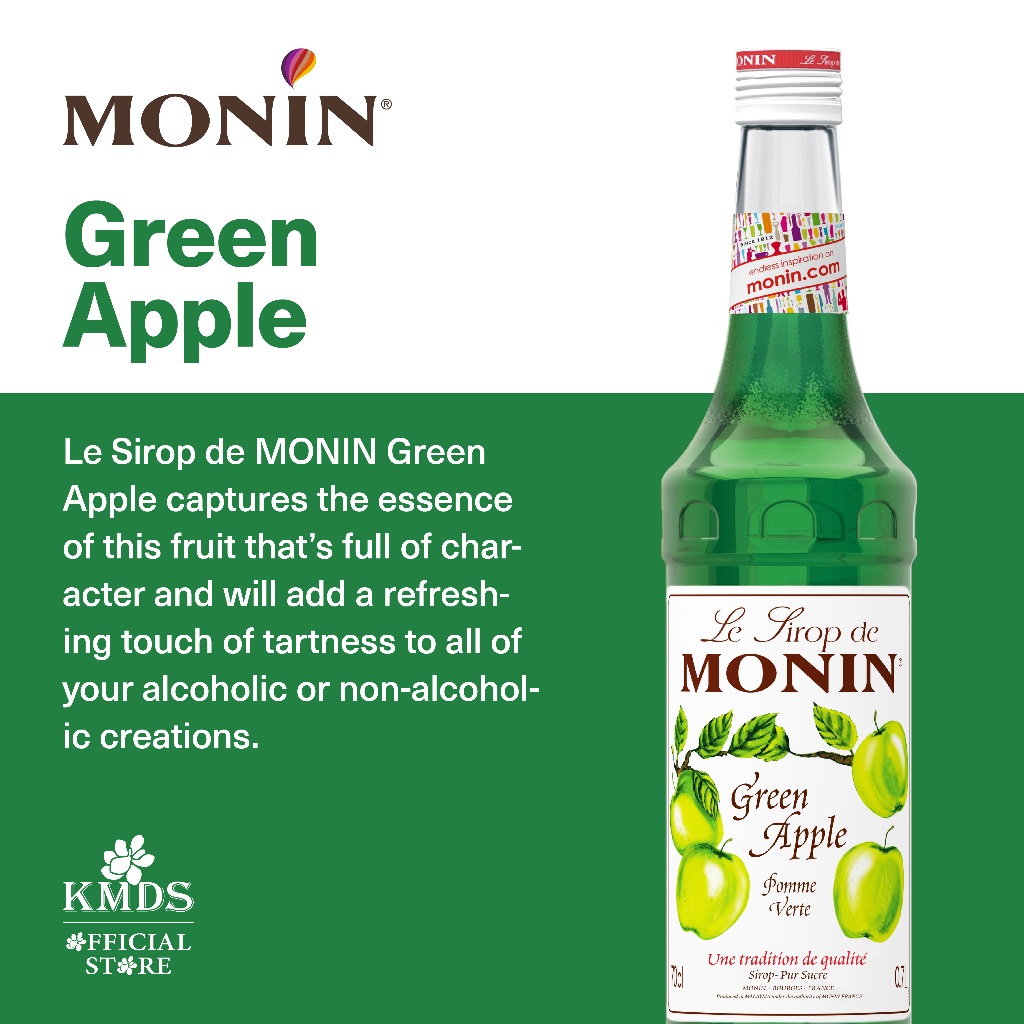 Jual MONIN Green Apple syrup 70 CL 700 ML | Shopee Indonesia