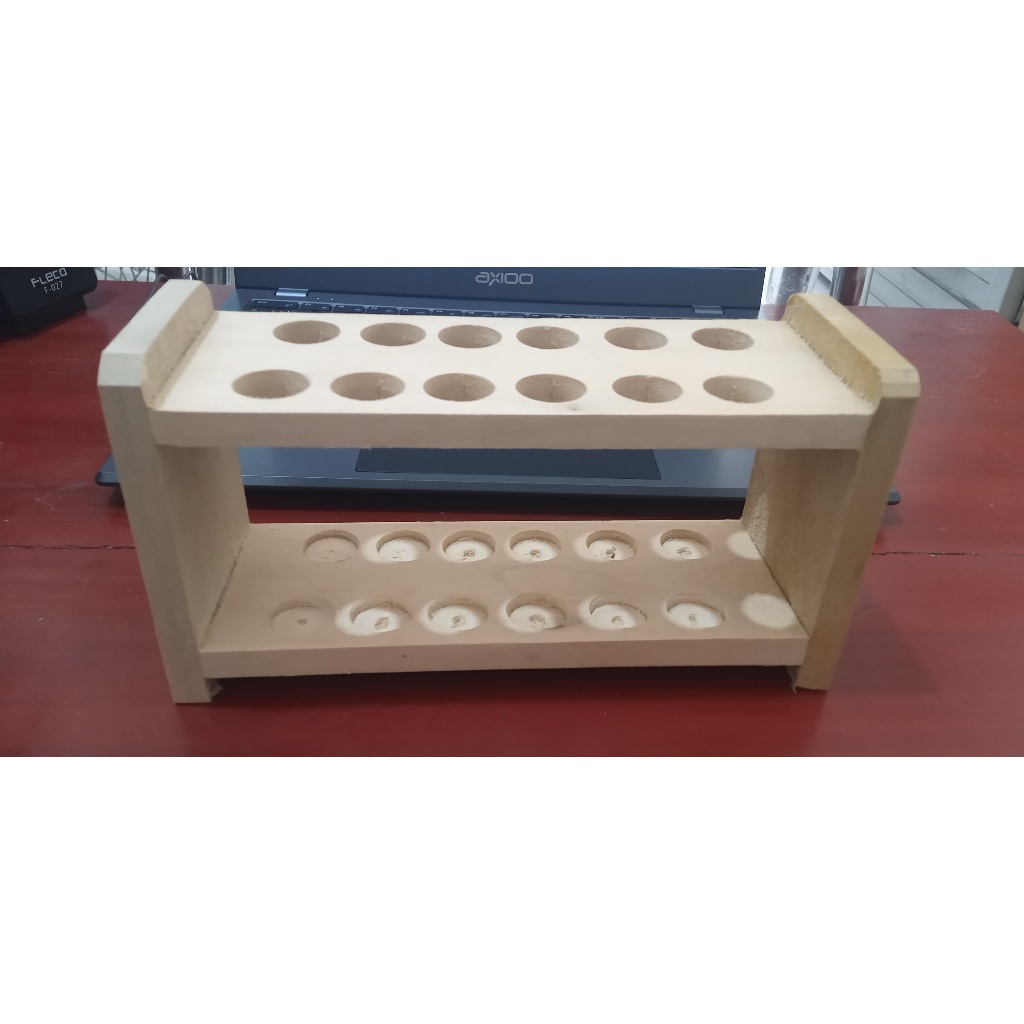 Jual Rak Kayu Tempat Tabung Reaksi Isi 12 Lubang | Shopee Indonesia