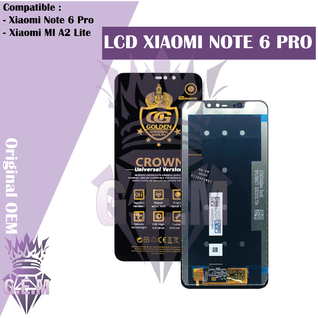 Jual LCD XIAOMI REDMI NOTE 6 PRO TOUCHSCREEN FULLSET COMPLETE ORIGINAL ...