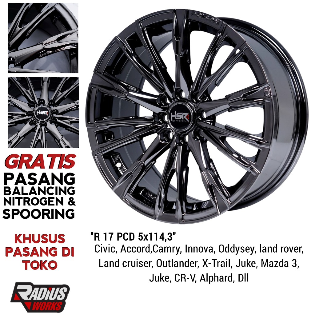 Jual velg mobil all new rush terios hrv juke hsr senorita R17 pcd 5x114 ...