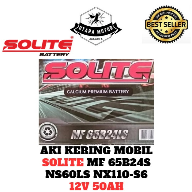Jual SOLITE Aki Kering Mobil MF 65B24S NS60LS NX110-S6 12V 50Ah CIVIC ...