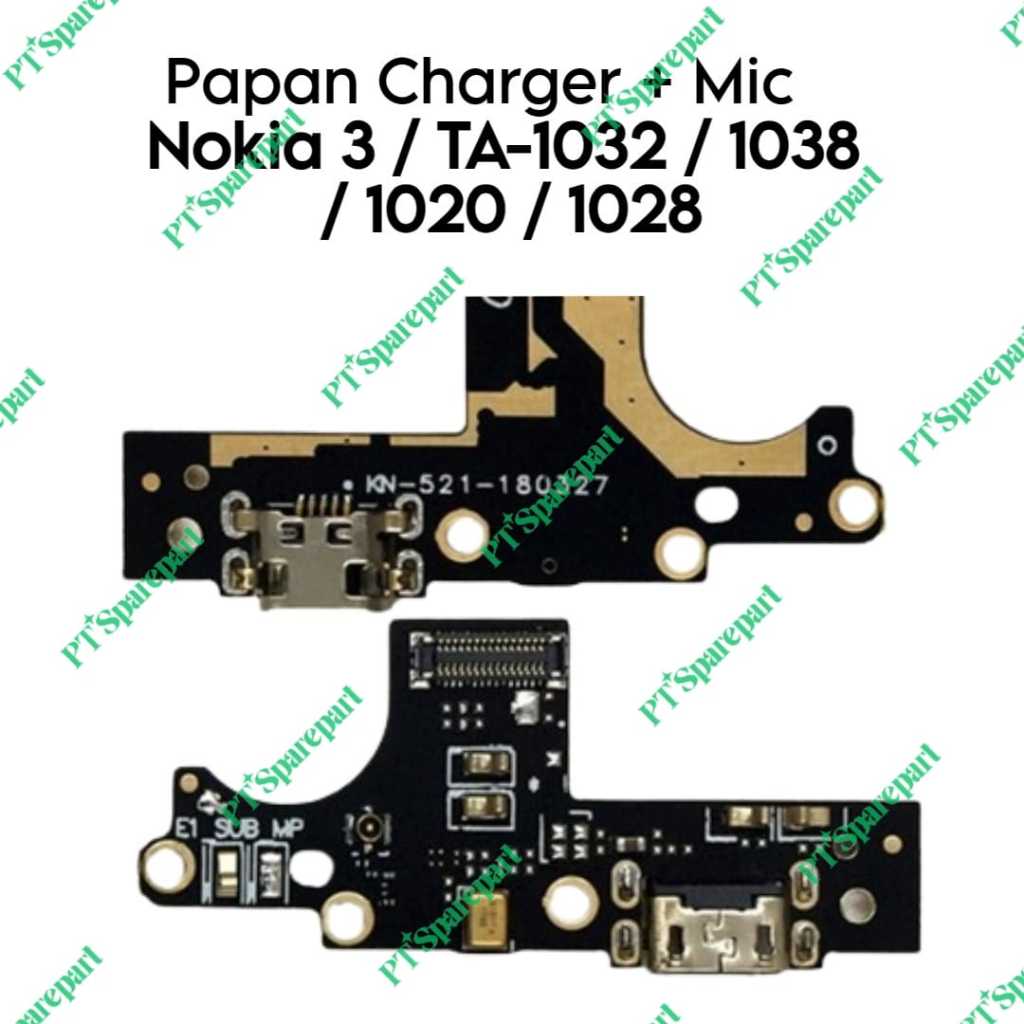 Jual Papan PCB Konektor Charger + Mic Nokia 3 / Ta-1032 /1038 / 1020 ...