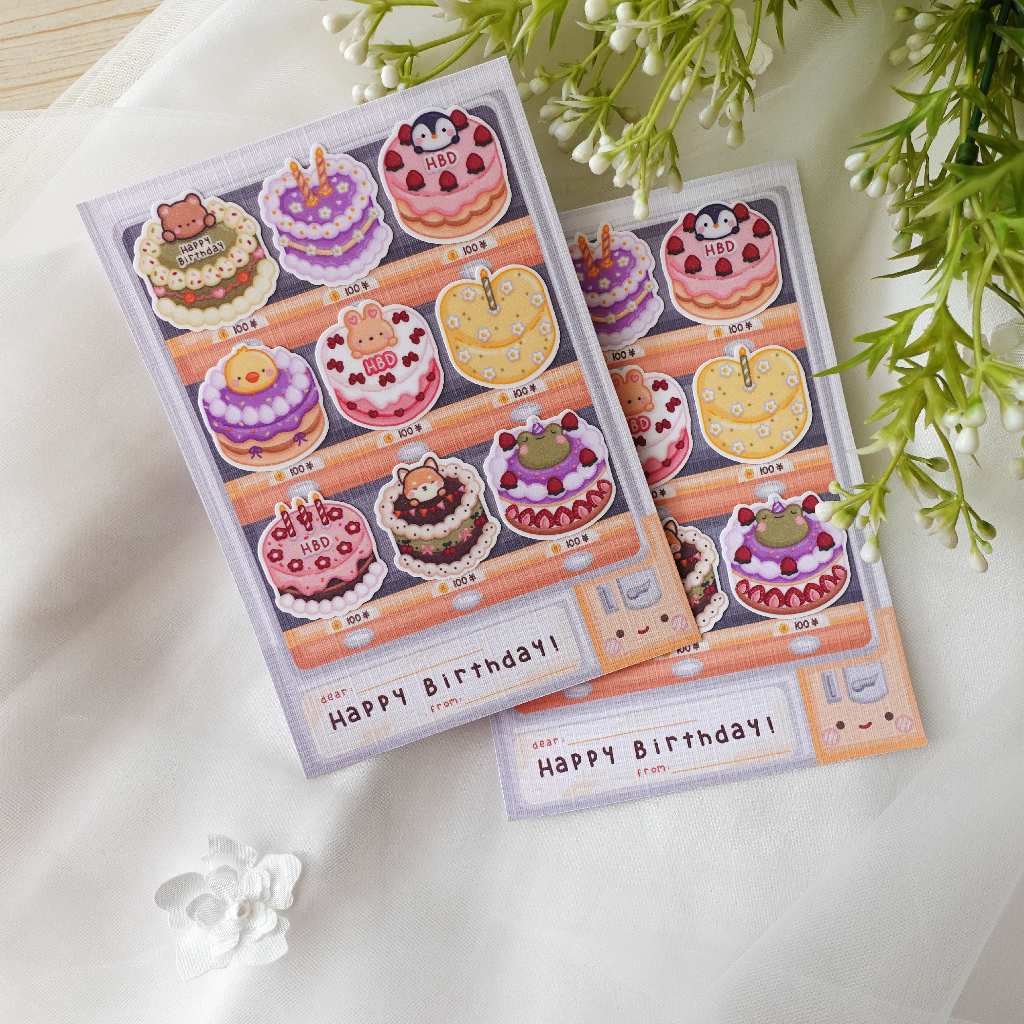 Jual Birthday Card | Kartu Ucapan Ulang Tahun | Die Cut Stickers ...