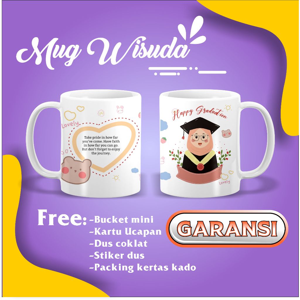 Jual Mug Kado Wisuda - Bisa Request Nama, ucapan, dan Foto - Hadiah ...
