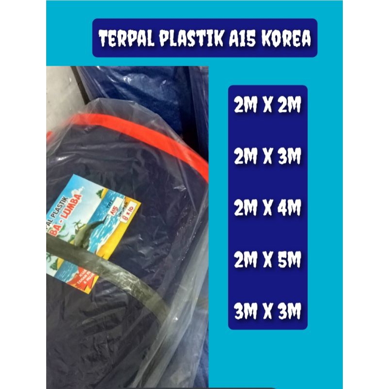 Jual terpal plastik A15 Korea, ukuran 2x2, 2x3, 2x4, 2x5, 3x3 warna ...