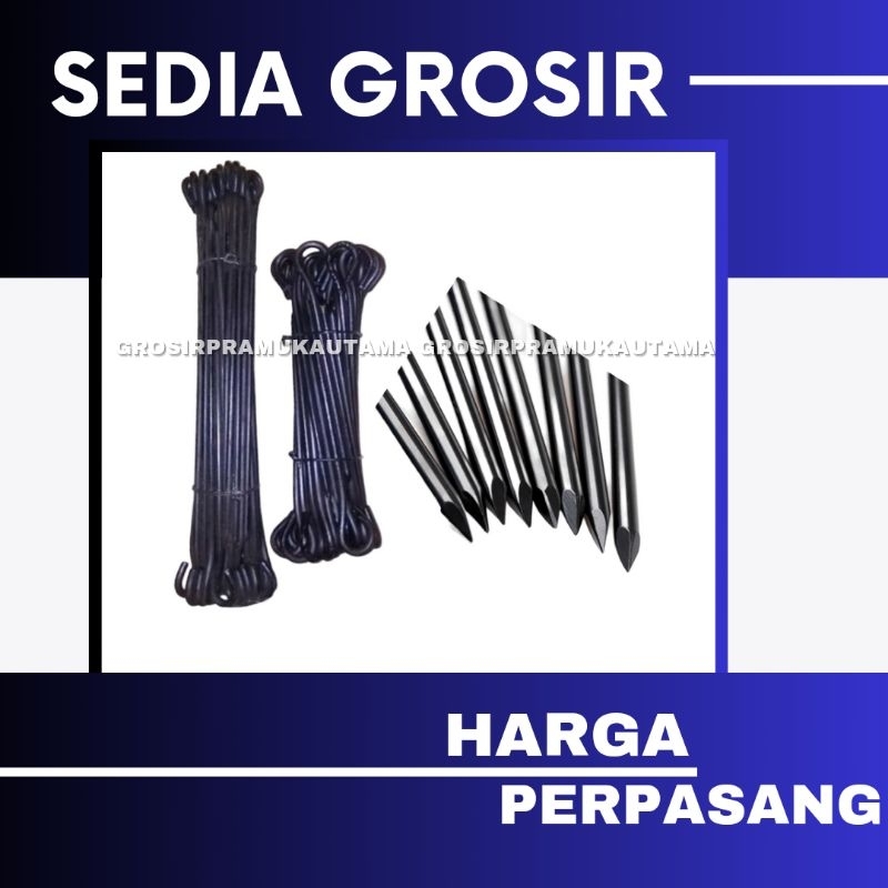 Jual Pasak patok besi tenda hitam pekat Panjang 40 cm | Shopee Indonesia