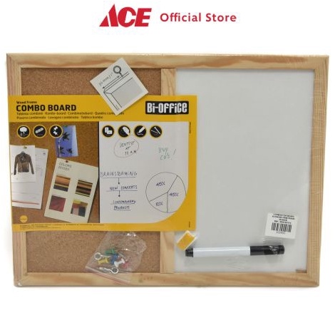 Jual Hadir Promo Ace BiSilque Papan Kombinasi 4X3 cm Pin Board Papan ...