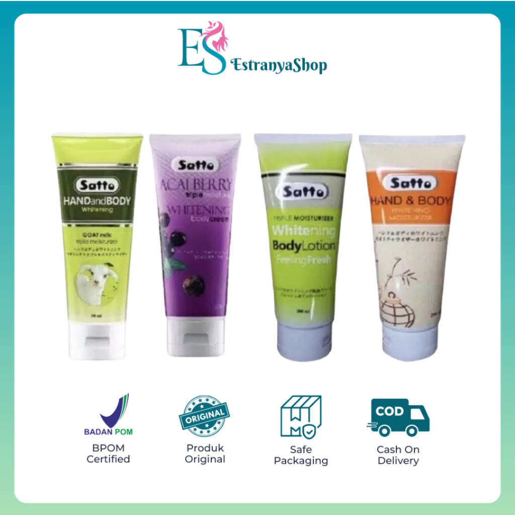 Jual EST ~ SATTO HANDBODY LOTION WHITENING GOAT MILK ACAI MOISTURIZER ...