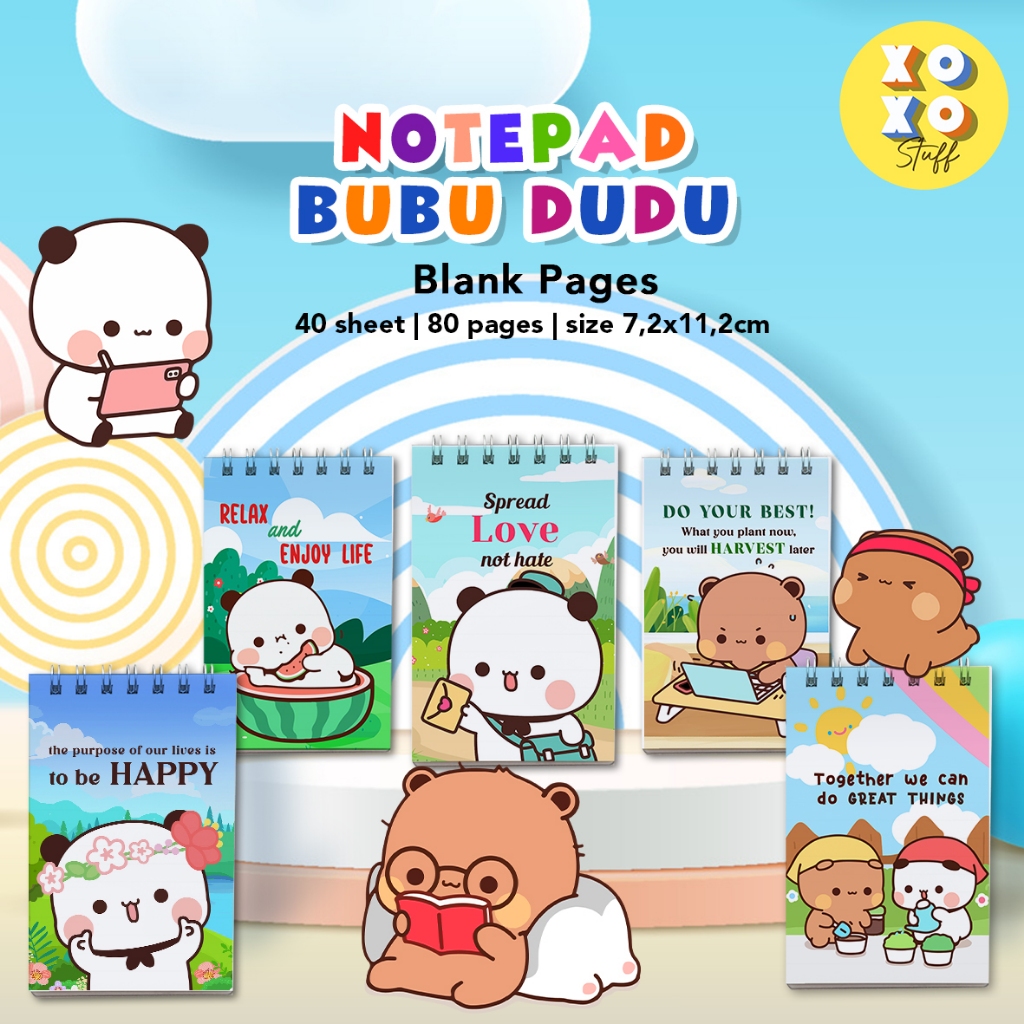 Jual NOTEPAD Pocket BUBU DUDU Polos 80 halaman | Shopee Indonesia