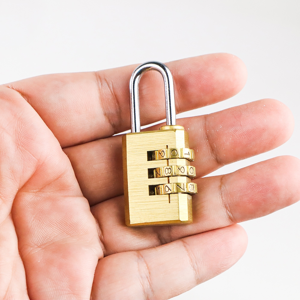 Jual {GOLD PREMIUM} Gembok Koper Padlock 3 Digit Combination Solid ...