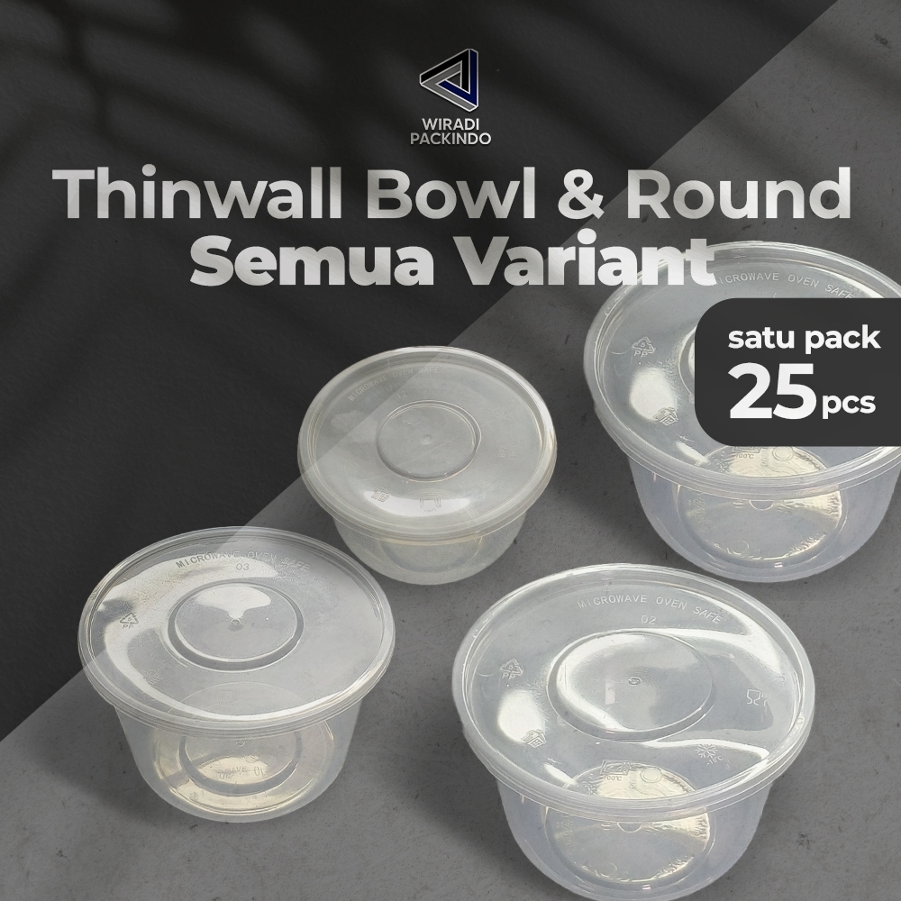 Jual Mangkuk Plastik Bulat Datar - Thinwall Bowl Round Semua Ukuran | Shopee Indonesia