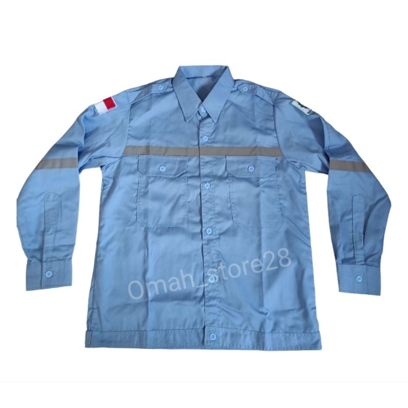 Jual Seragam Kerja Atasan Wearpack Proyek PDH Safety BIRU LAUT | Shopee ...
