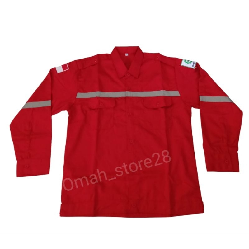 Jual Seragam Kerja Atasan Wearpack Proyek PDH Safety MERAH | Shopee ...