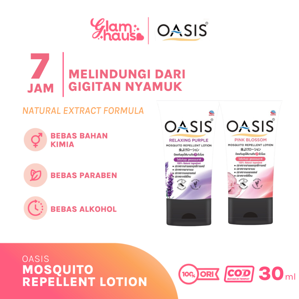 Jual Oasis Mosquito Repellent Lotion 30ml | Losion Badan Anti Nyamuk ...