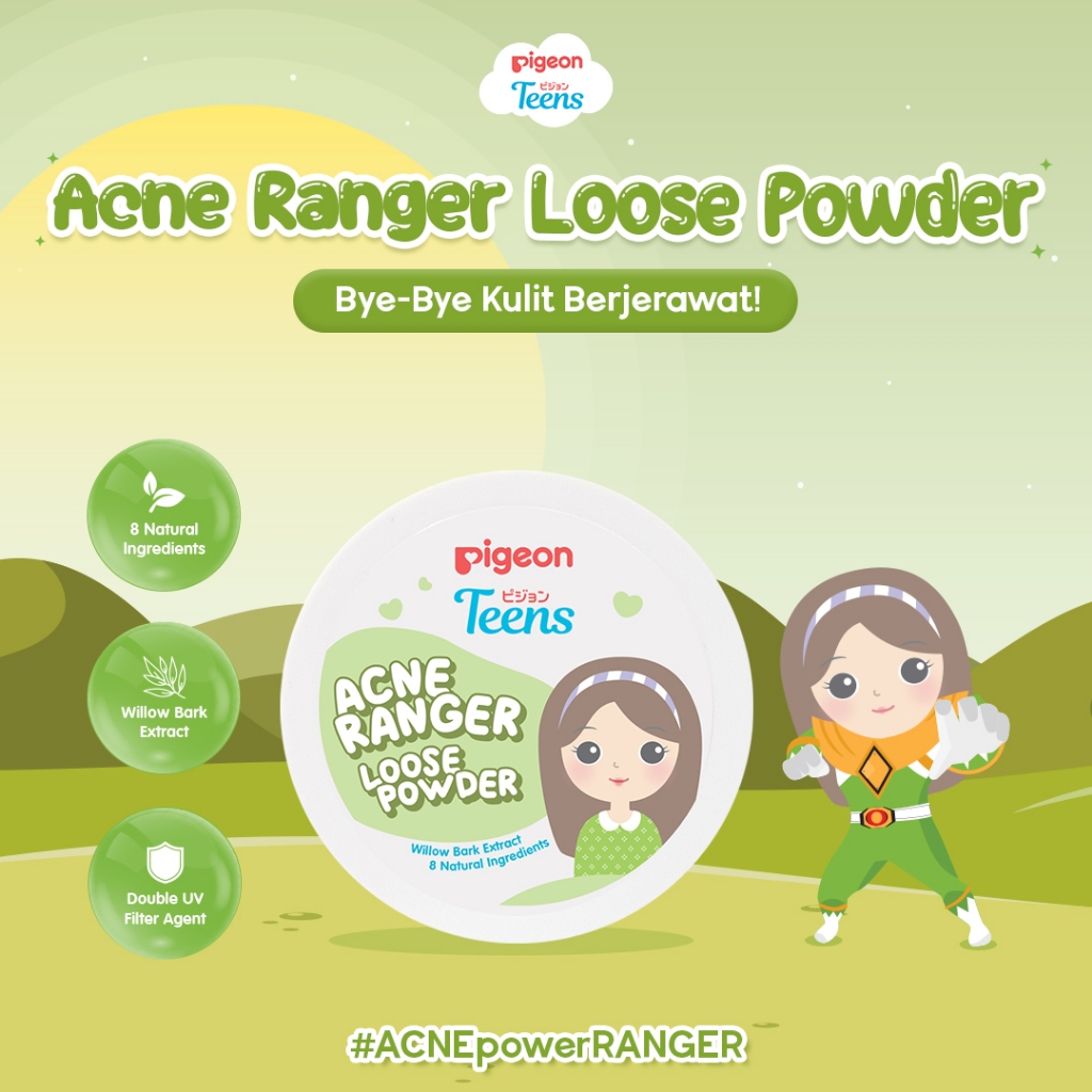 Jual PIGEON TEENS ACNE RANGER LOOSE POWDER 12gr | Bedak Tabur Remaja ...