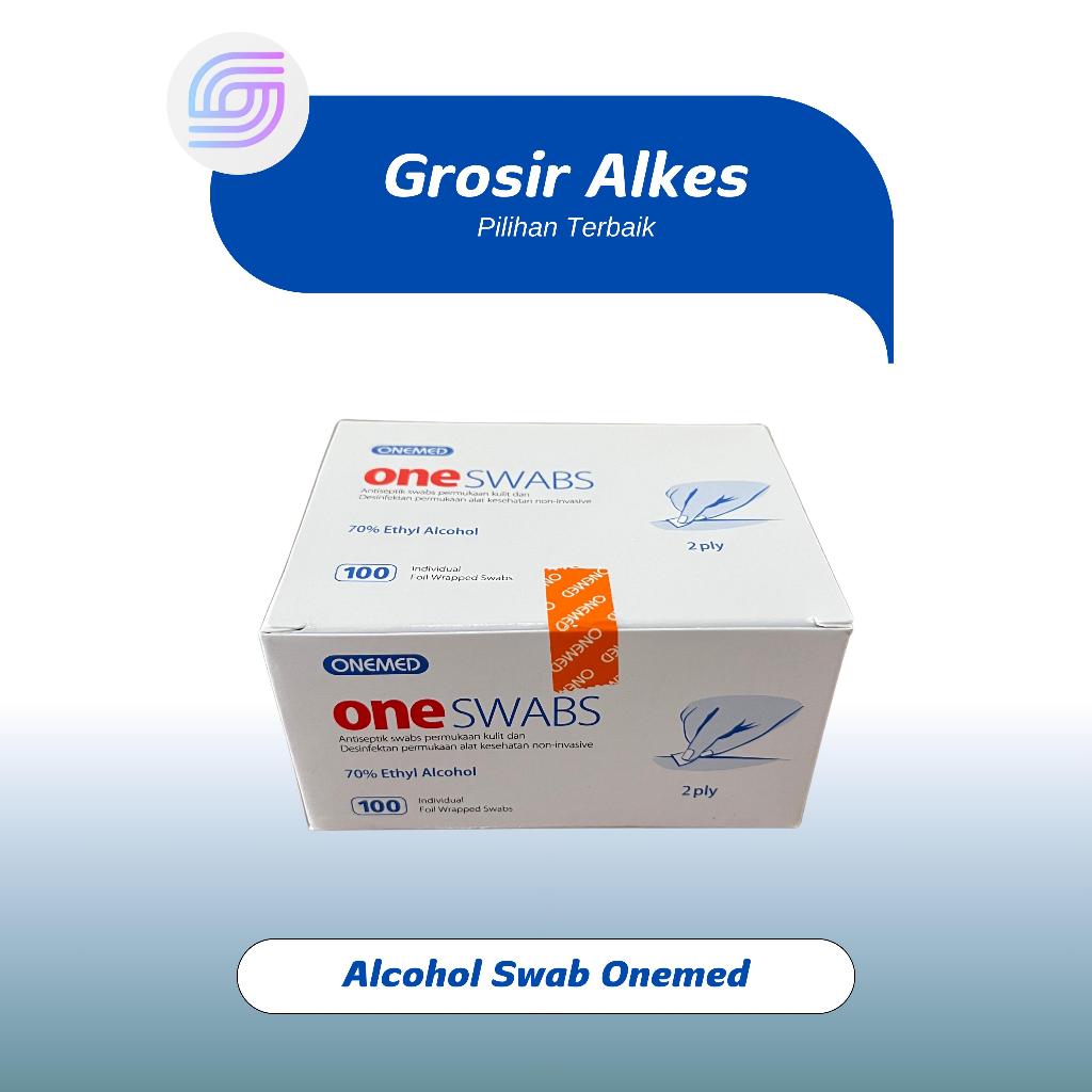 Jual ONEMED Alcohol Swabs ORIGINAL, Tissue Basah Tisu Alkohol 70% ONE ...