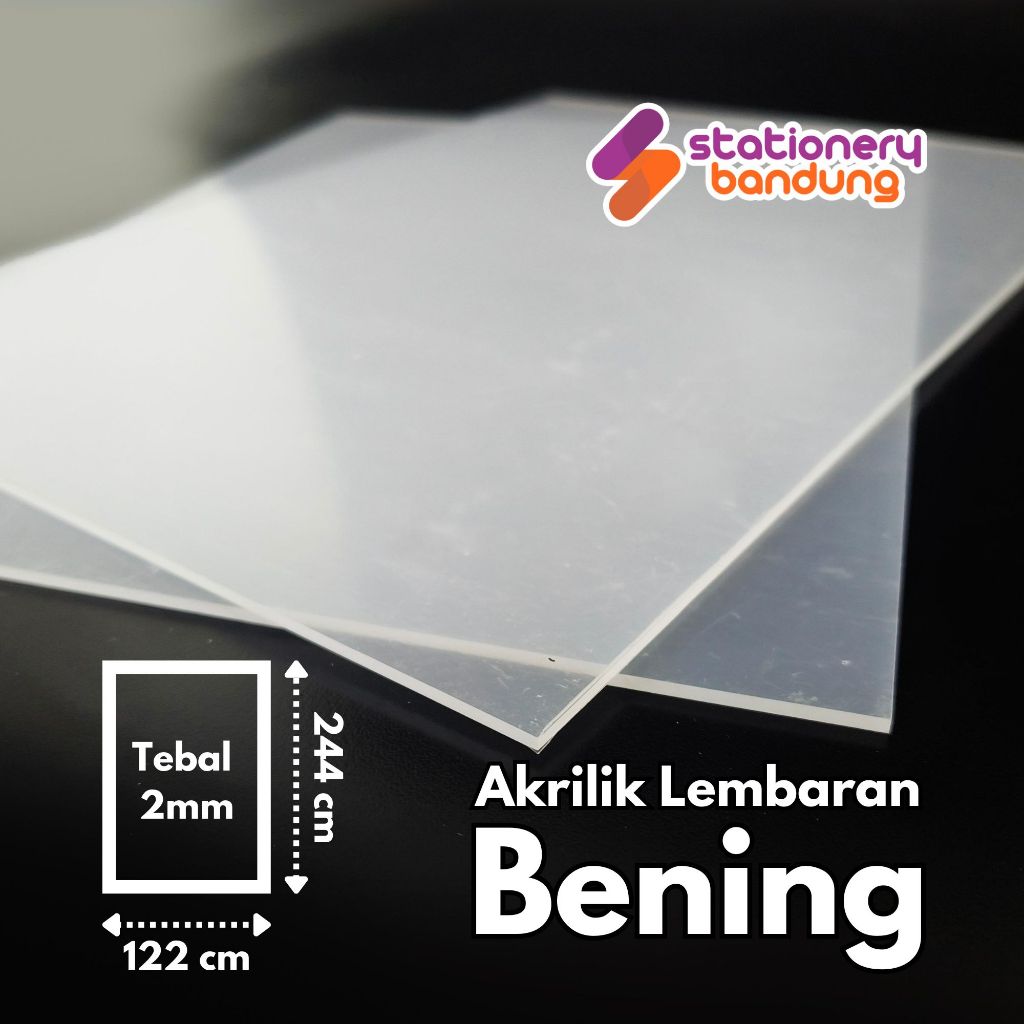 Jual AKRILIK LEMBARAN TEBAL 2MM / AKRILIK BENING MURAH BERKUALITAS UK. 122x244 CM | Shopee Indonesia