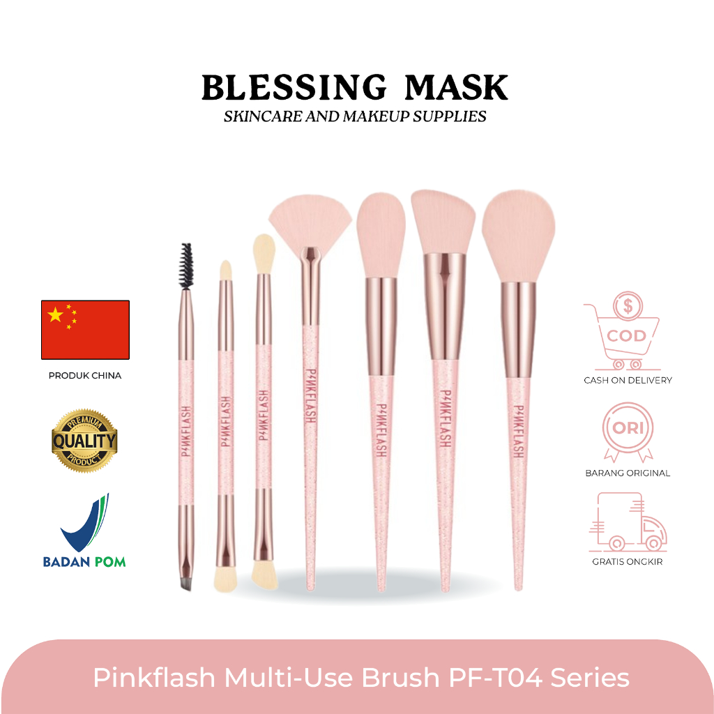 Jual PINKFLASH Multi use Duo Professional Makeup Makeup Brush Series PF ...