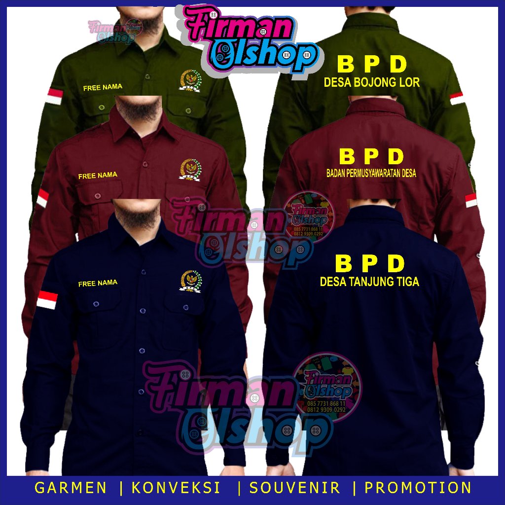 Jual Big size Kemeja BPD baju BPD seragam BPD Pdh BPD kemeja kerja BPD ...