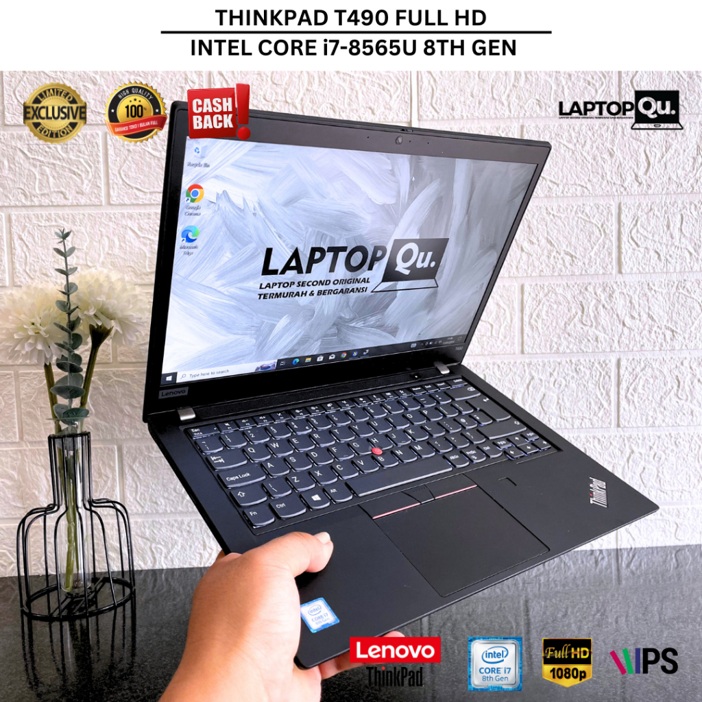 Jual THINKPAD T490 i7 GEN 8 RAM 16GB DDR4/ SSD 256GB NVMe/ MULUS ...