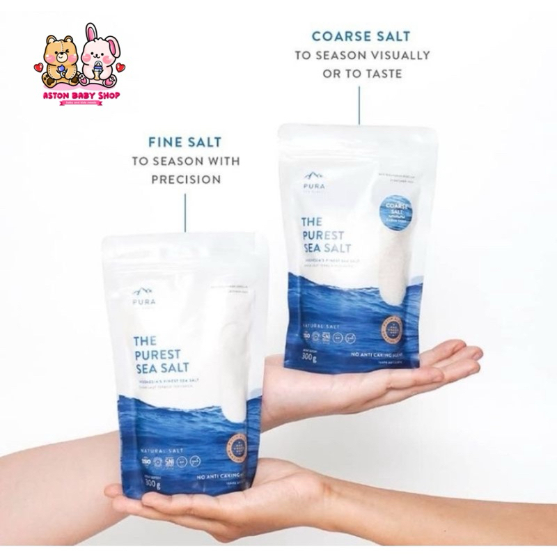Jual Pura Sea Salt Fine / Coarse 300gr Pura Garam Natural Halus & Kasar ...