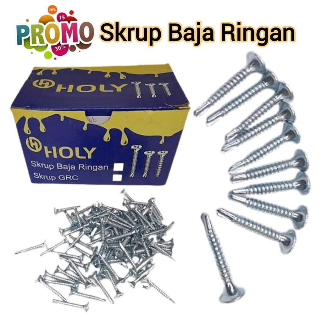 Jual Skrup Sekrup Baja Ringan 6x25 6 x 25 25mm 2,5cm Tajam Kualitas ...