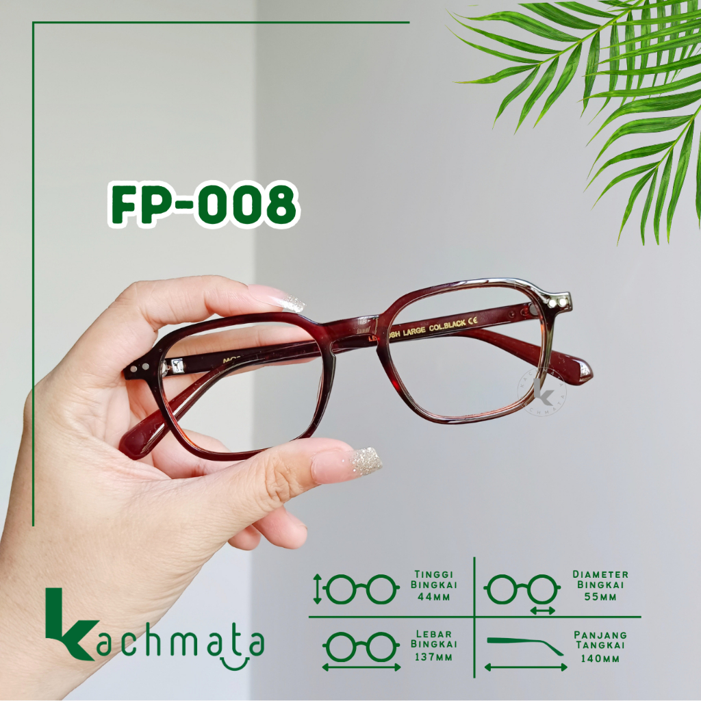 Jual KACHMATA ( FP-008 ) - Kacamata Kotak Plastik - Kacamata Pria Kacamata Wanita | Shopee Indonesia