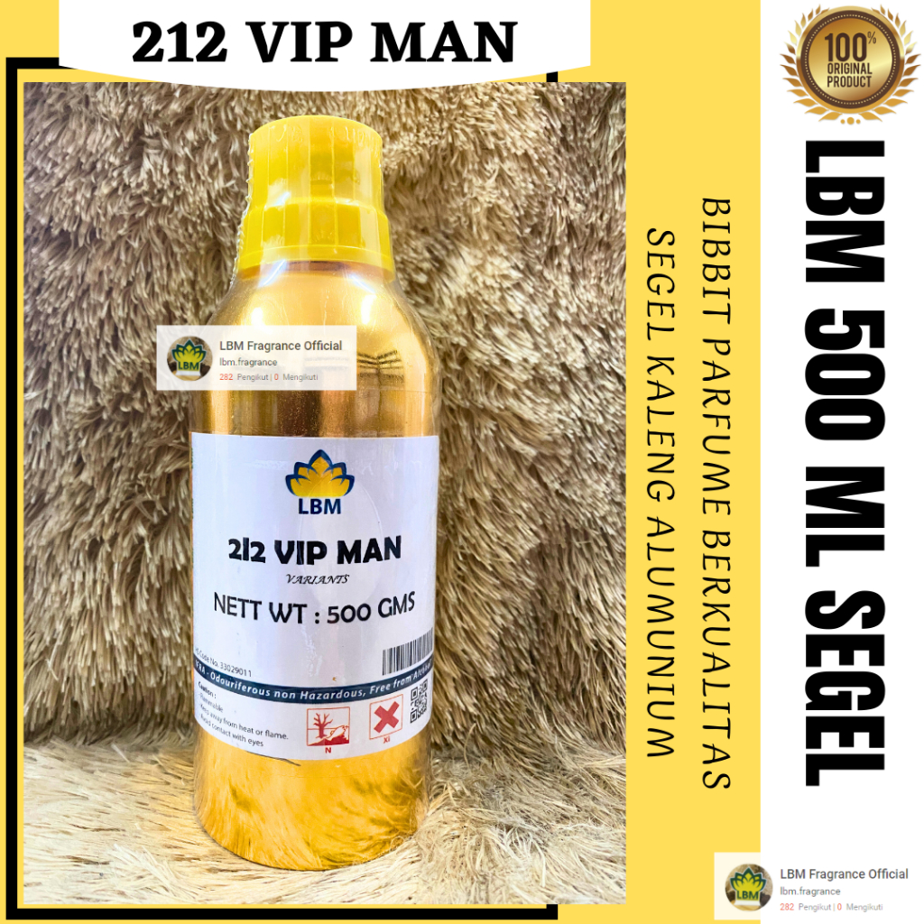 Jual Bibit Parfum CH 212 VIP MEN 500 ML SEGEL Bibit Parfum Murni LBM ...