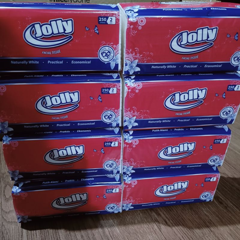 Jual tisu Jolly 250 sheet 2 ply(ISI 8 PACK) | Shopee Indonesia