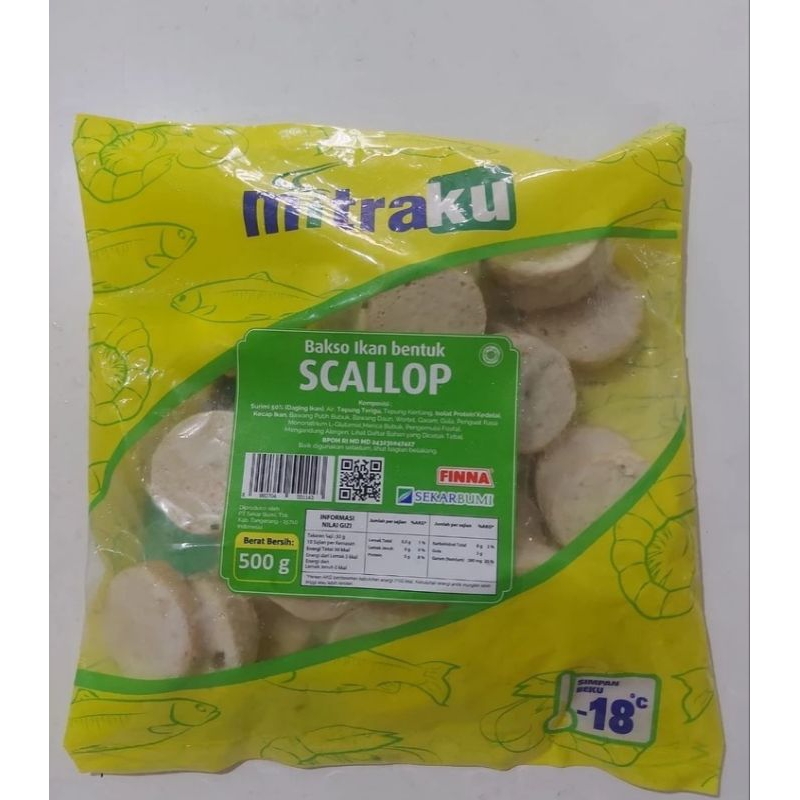 Jual MITRAKU SCALLOP IKAN 500gram | Shopee Indonesia