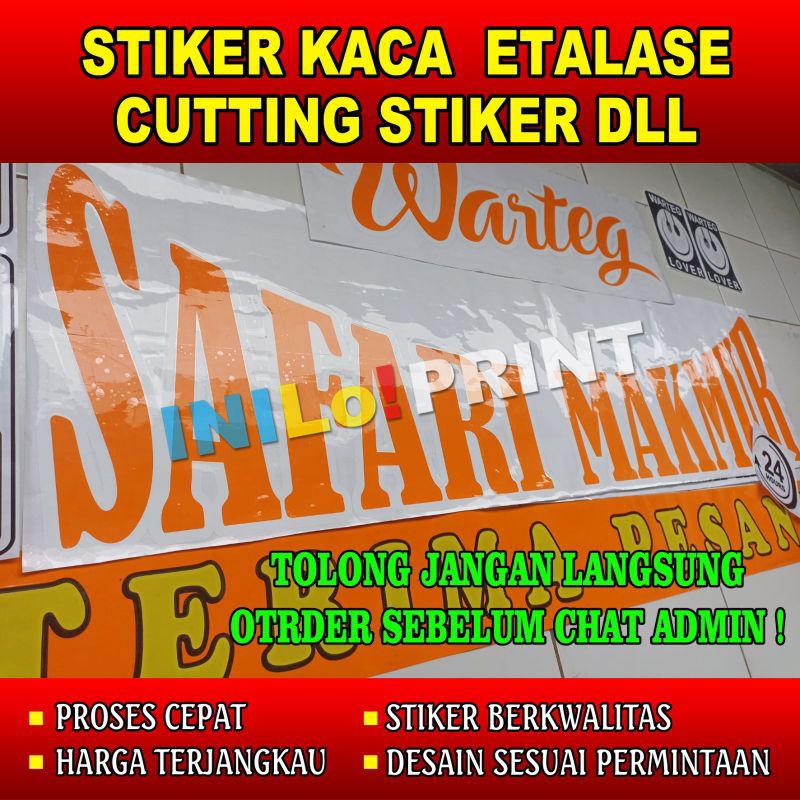 Jual Stiker Kaca Gerobak - Cutting Stiker Etalase - Nasi Padang - Somay ...