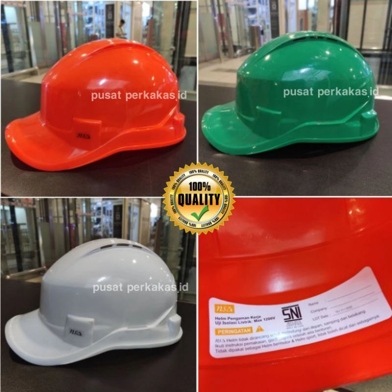 Jual Helm Safety Proyek NSA Vented Murah Semua Warna / Helm Keselamatan ...