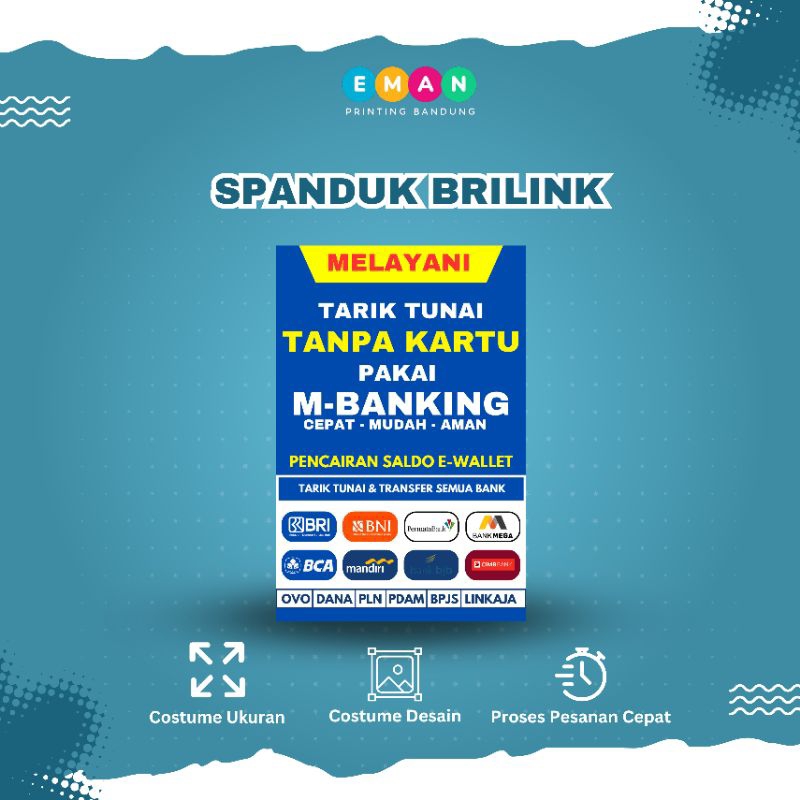 Jual Cetak Spanduk Banner Brilink Costume Desain dan Ukuran | Shopee ...