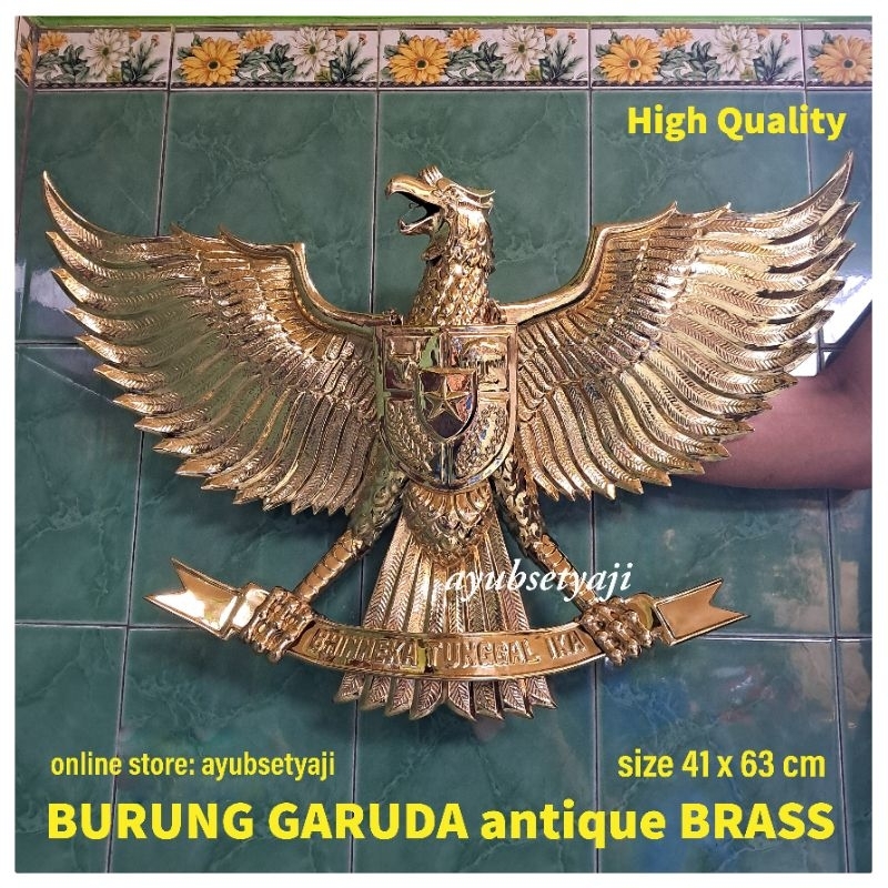 Jual Burung Garuda PANCASILA Kuningan antik BRASS GOLD SOLID Dekorasi ...