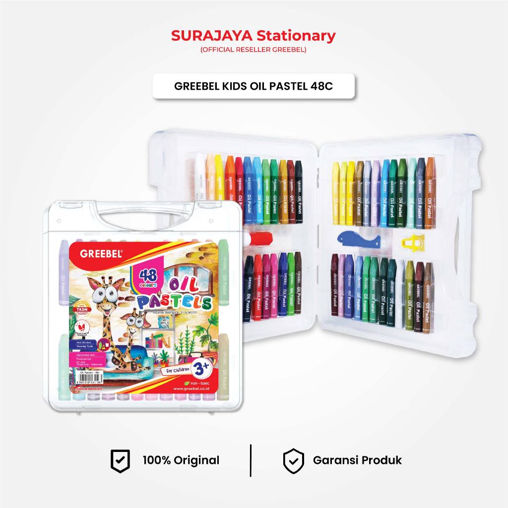 Jual GREEBEL Crayon Greebel 48 Warna / Kids Oil Pastel 48 Warna ...