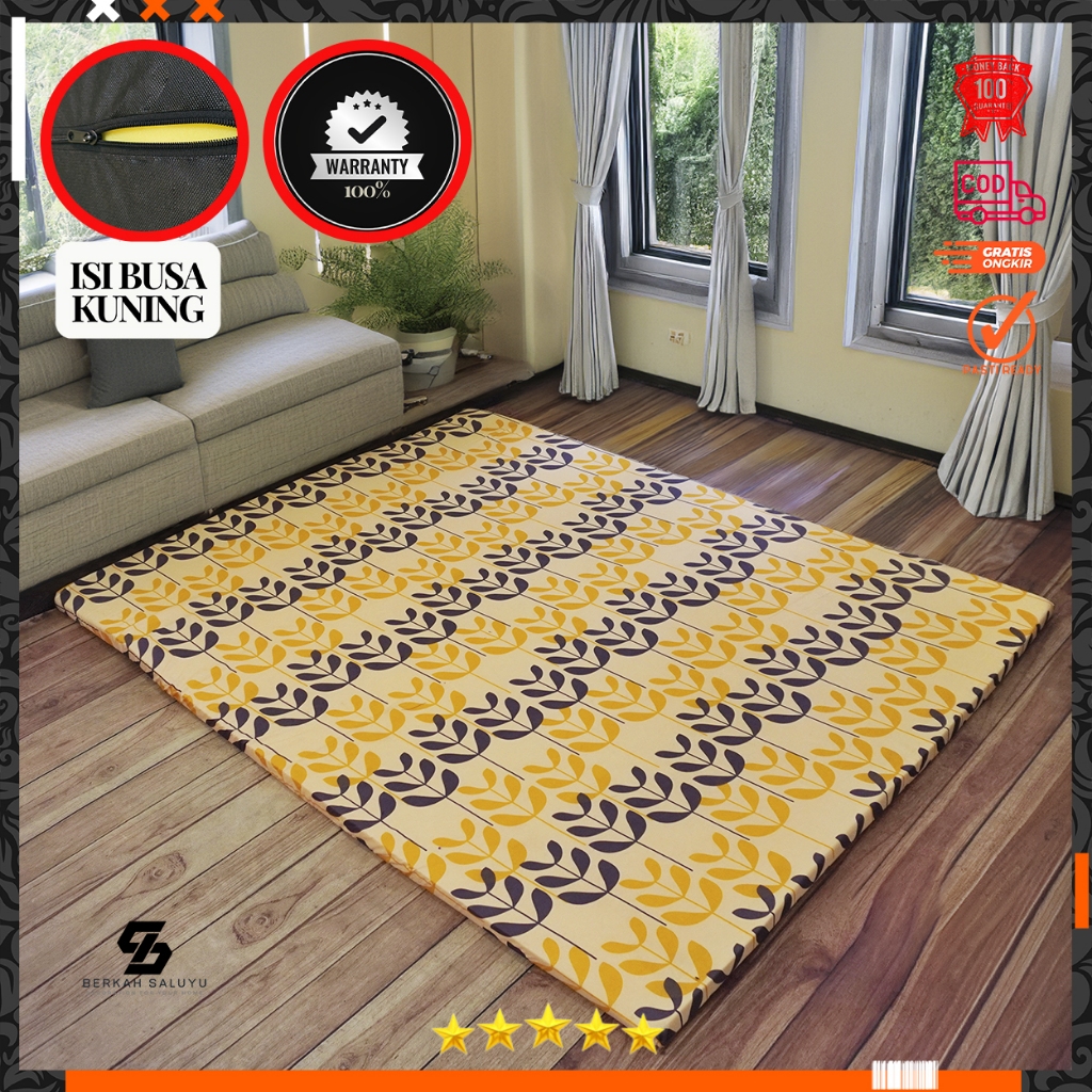 Jual Kasur Lantai Resleting 200x150cm Kasur Karpet Isi Busa Kuning ...