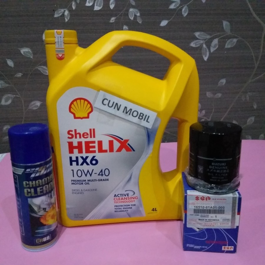Jual Paket oli mesin Shell HX6 10W-40 Aerio Escudo 2.0 2000cc Grand ...