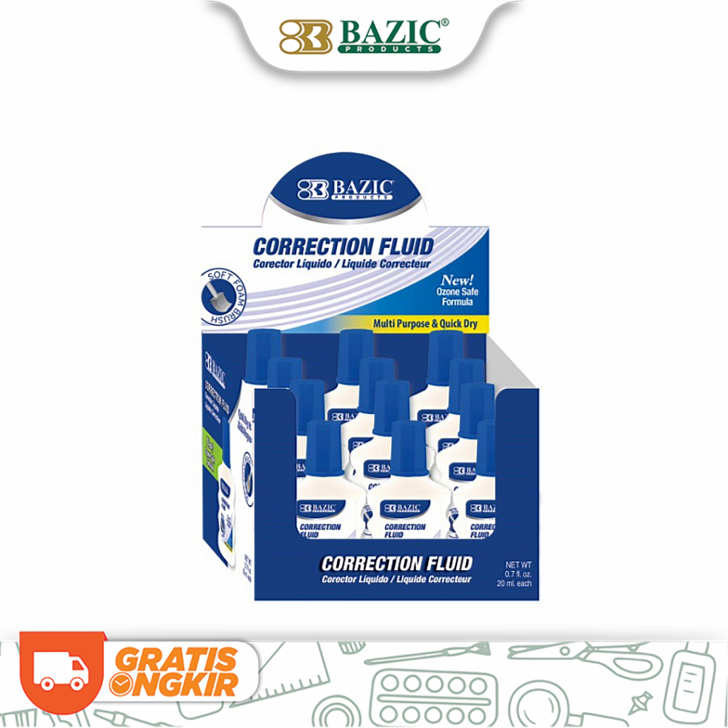 Jual Bazic Correction Fluid w/ Foam Brush - Tipe X Kuas | Shopee Indonesia