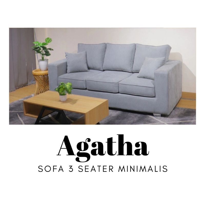Jual Sofa Minimalis 3 Seater Agatha | Shopee Indonesia