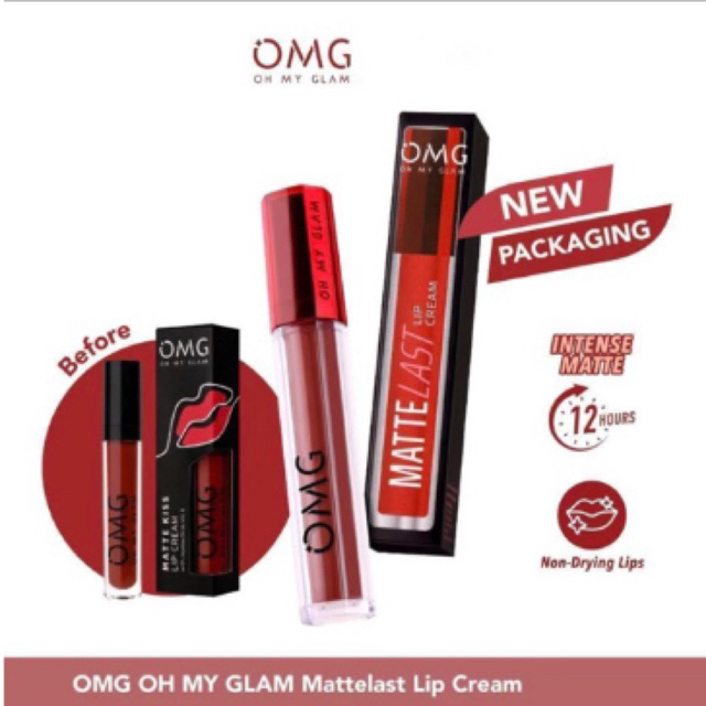 Jual OMG Oh My Glam Matte Kiss Lip Cream │Lipstik Lipstick Lipcream OMG ...