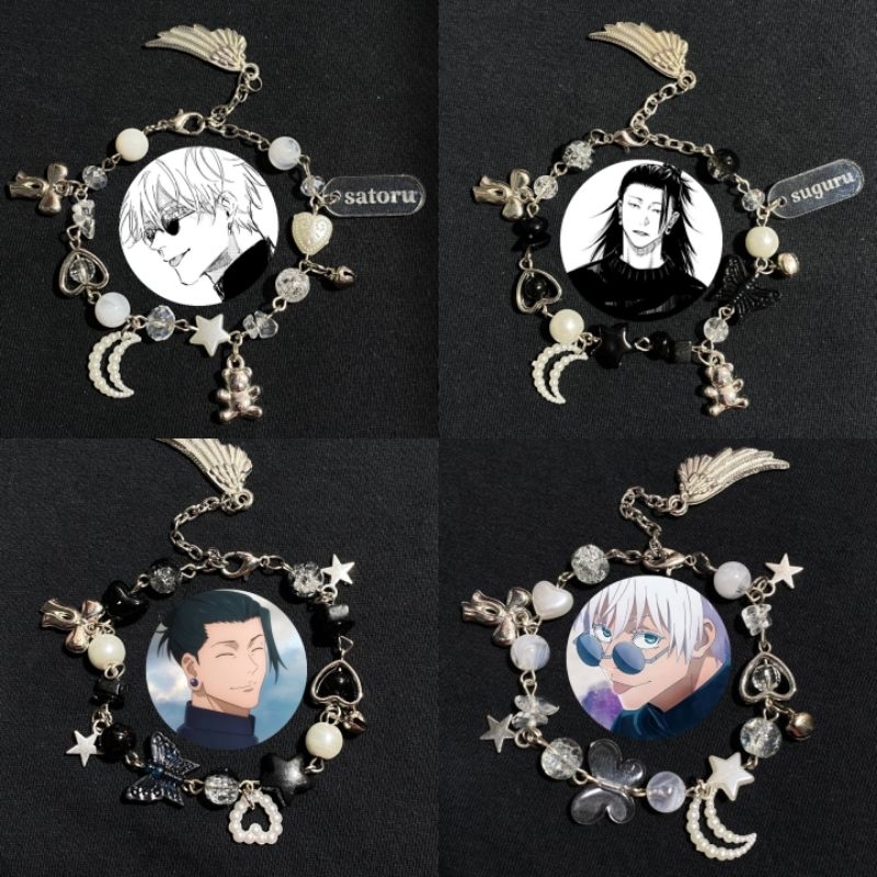Jual jujutsu kaisen bracelet / Gelang manik manik / beads bracelet ...