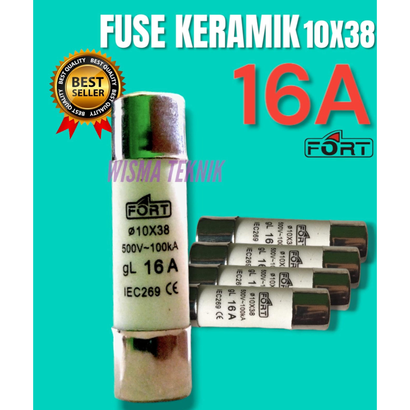 Jual FUSE SEKRING SEKERING KERAMIK 16 A FORT SIZE DIA 10 X 38 | Shopee ...