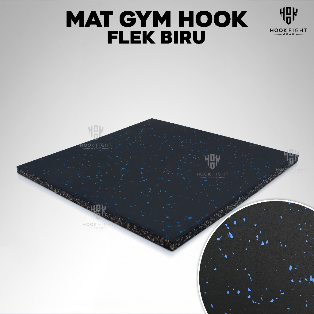Jual Matras Gym Karet 50cm x50 cm x 2cm Indofight Karpet Fitness Rubber ...