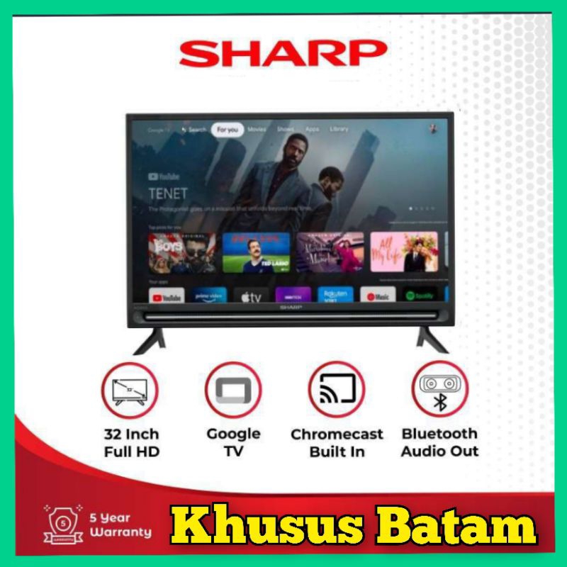 Jual GOOGLE TV SHARP 32EG1I / LED SMART TV SHARP 32'INCH GARANSI RESMI (KHUSUS BATAM) | Shopee ...